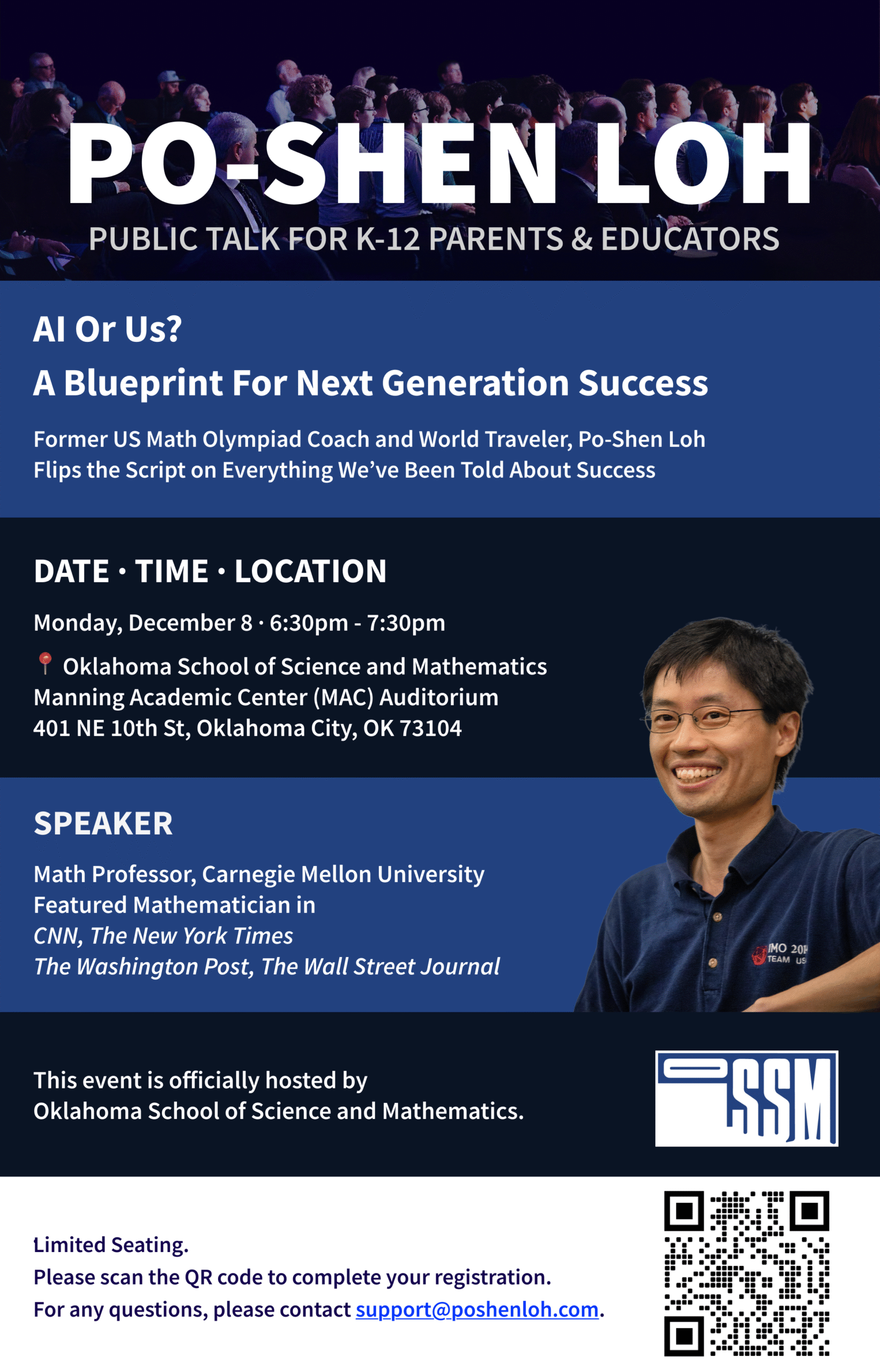 Po-Shen Loh to Speak at OSSM on AI - Oklahoma School of Science and ...